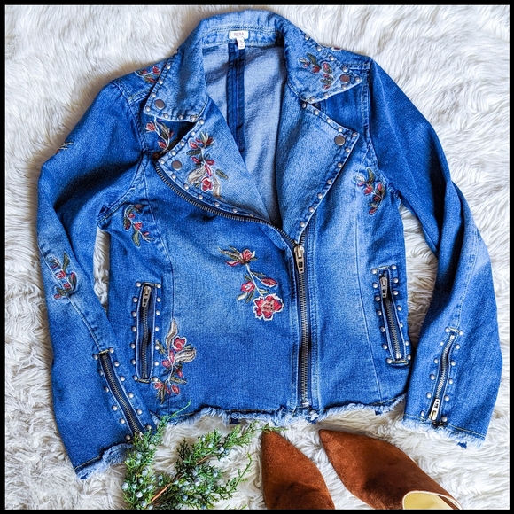 Reba | Jackets & Coats | Reba Western Canyon Embroidered Denim Jacket ...